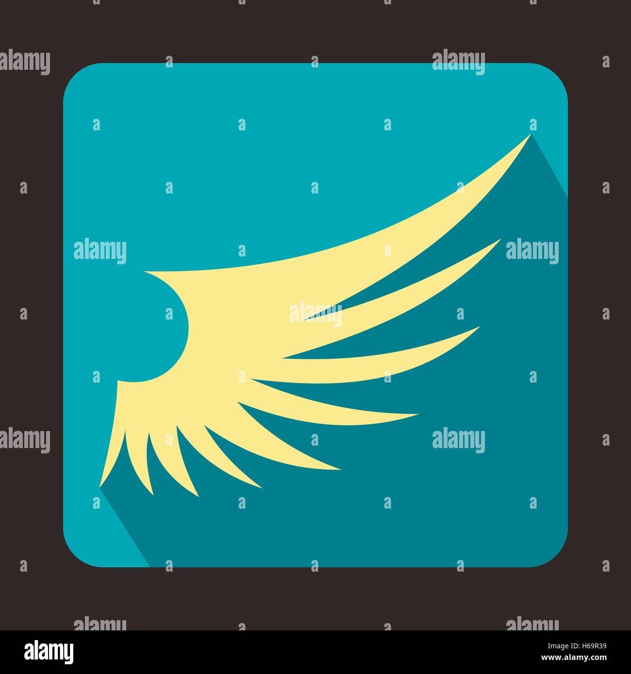 White wing icon in flat style Stock Vector Image & Art - Alamy