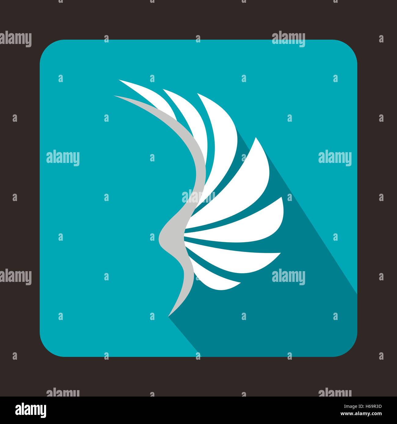 White wing icon in flat style Stock Vector Image & Art - Alamy