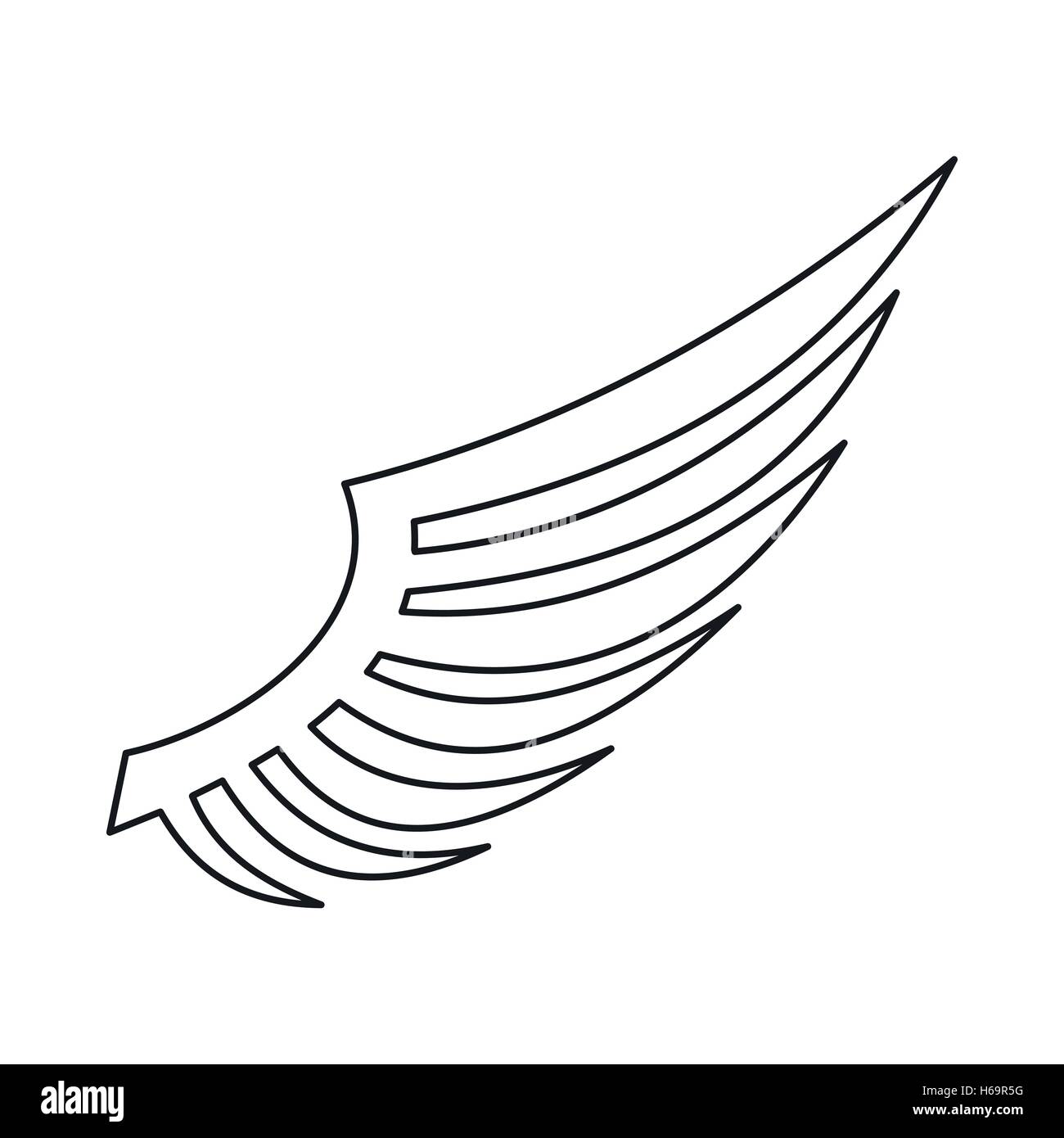 Wing icon, outline style Stock Vector Image & Art - Alamy Wing icon, outline style Stock Vector Image & Art - Alamy