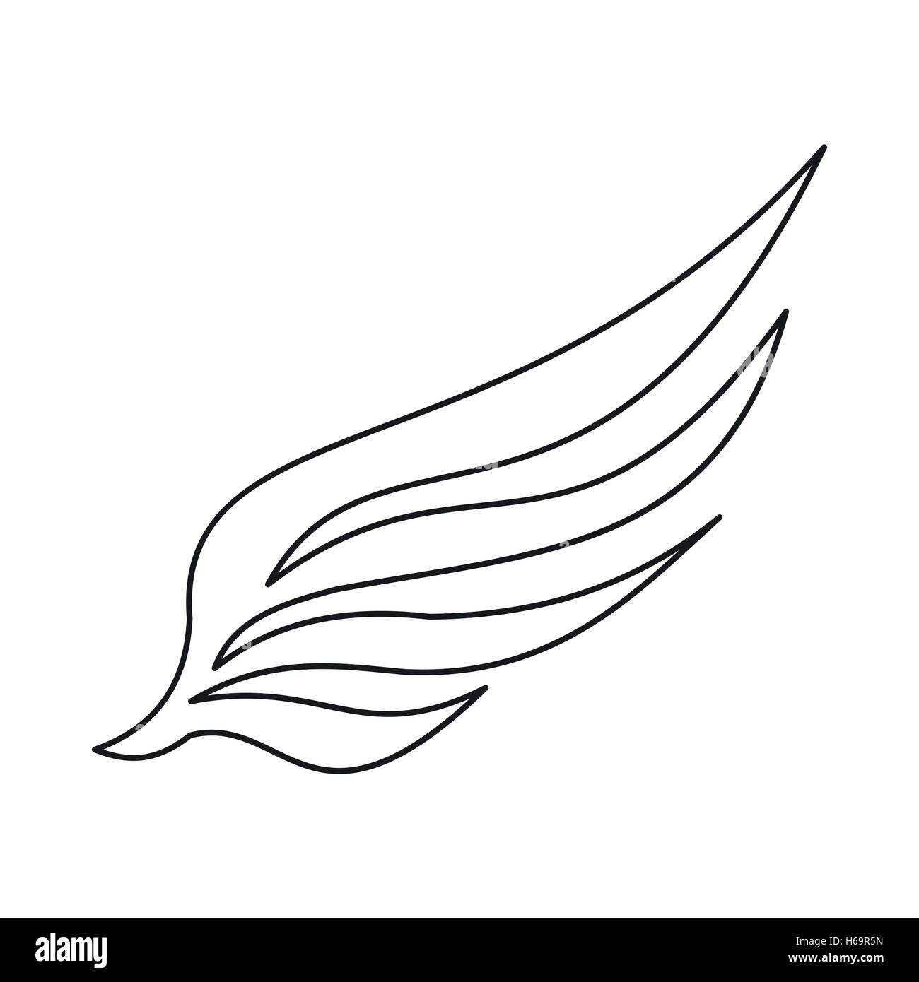 Wing icon, outline style Stock Vector Image & Art - Alamy