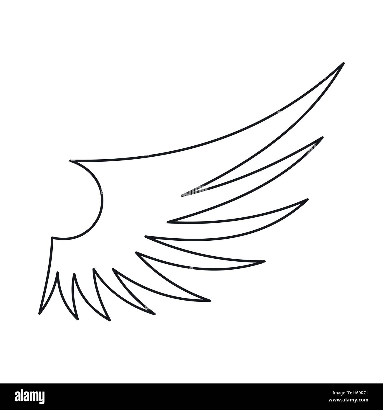 Wing icon, outline style Stock Vector Image & Art - Alamy