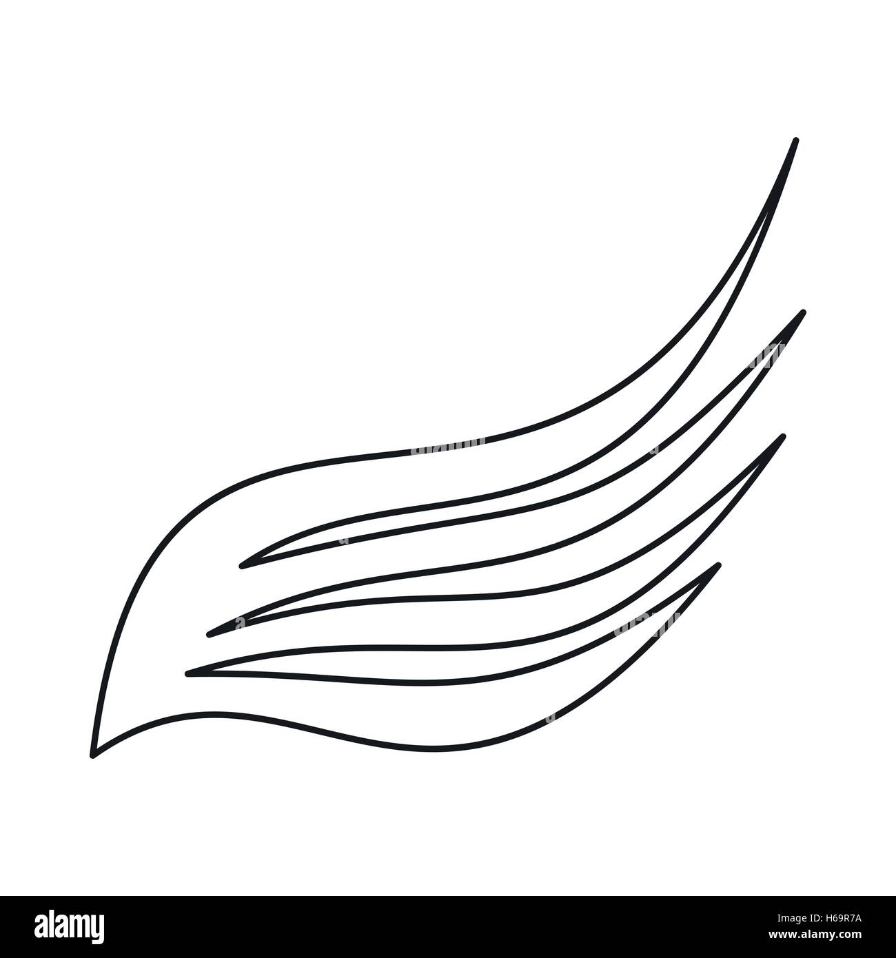 Wing icon, outline style Stock Vector Image & Art - Alamy