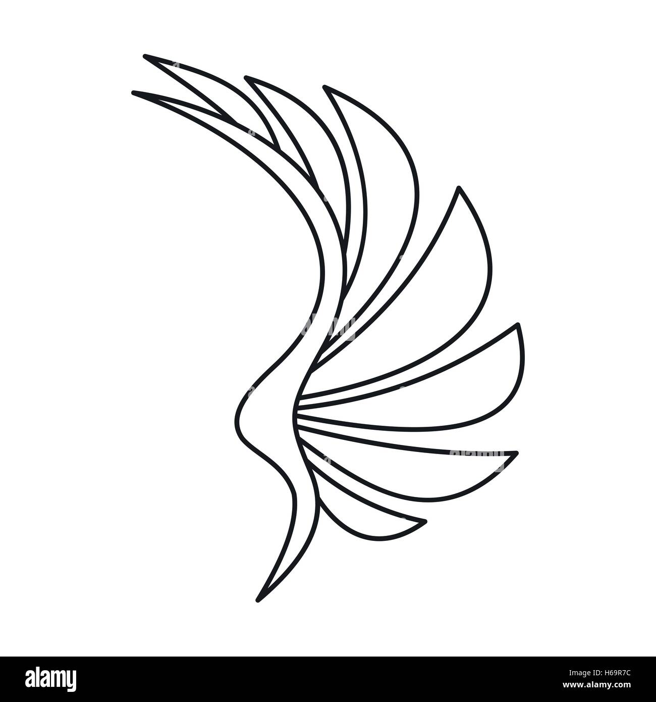 Wing icon, outline style Stock Vector Image & Art - Alamy