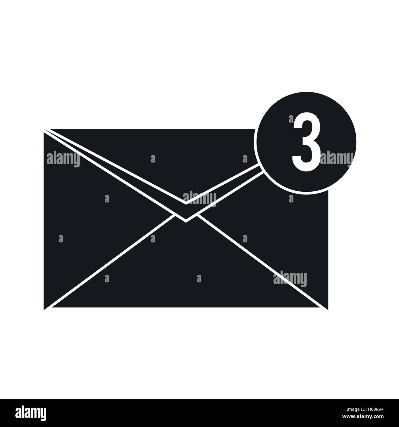 Envelope with three messages icon Stock Vector Image & Art - Alamy