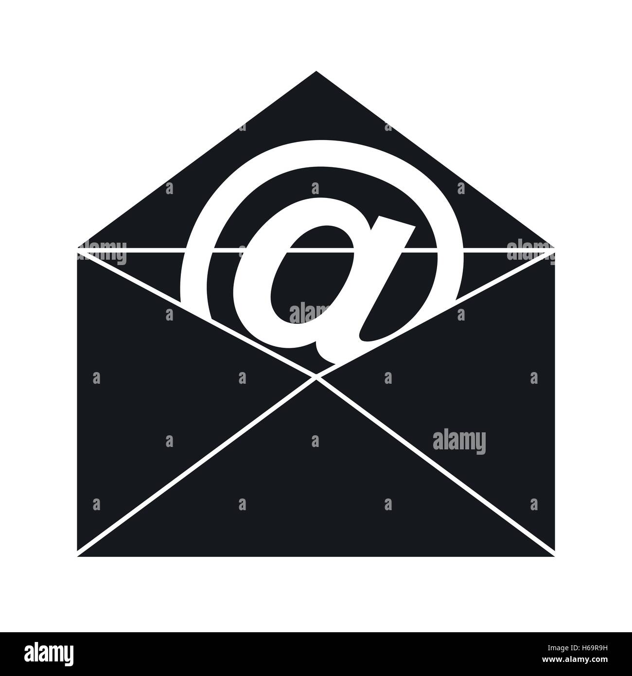 Envelope with email sign icon, simple style Stock Vector Image & Art ...