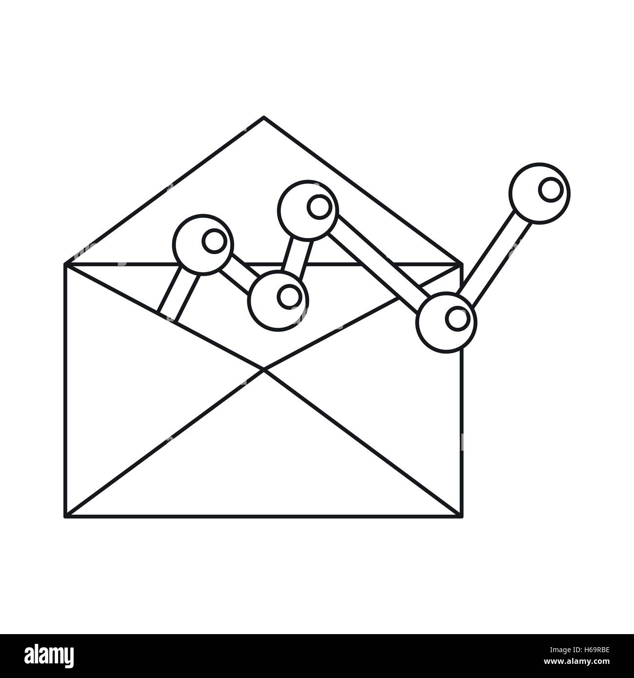 Envellope with graph icon, outline style Stock Vector Image & Art - Alamy