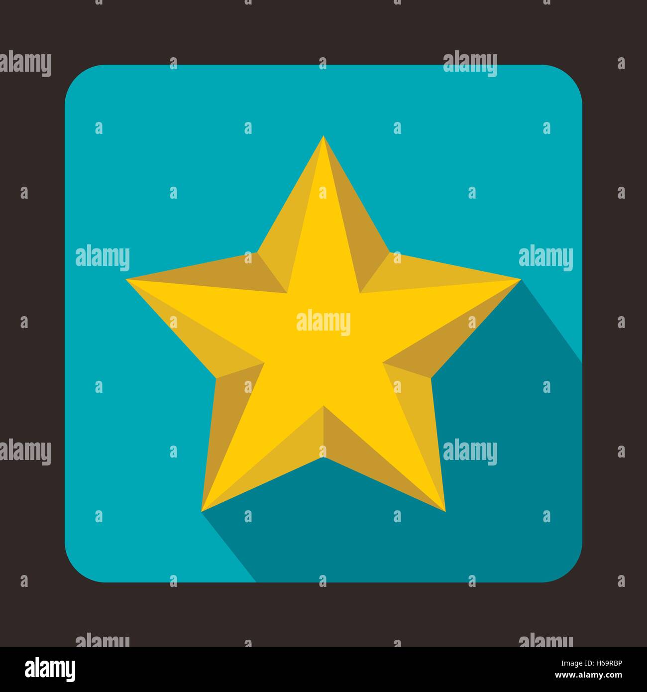 Yellow star icon in flat style Stock Vector Image & Art - Alamy