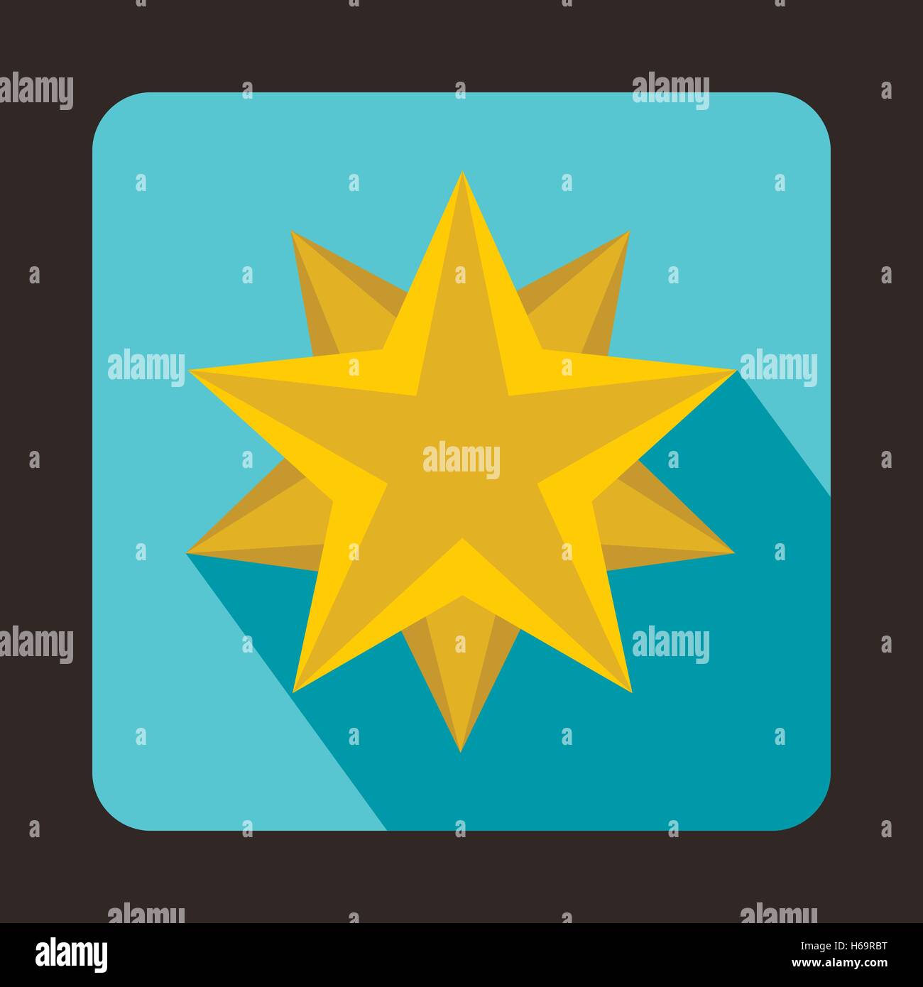 Ten pointed star icon, flat style Stock Vector Image & Art - Alamy