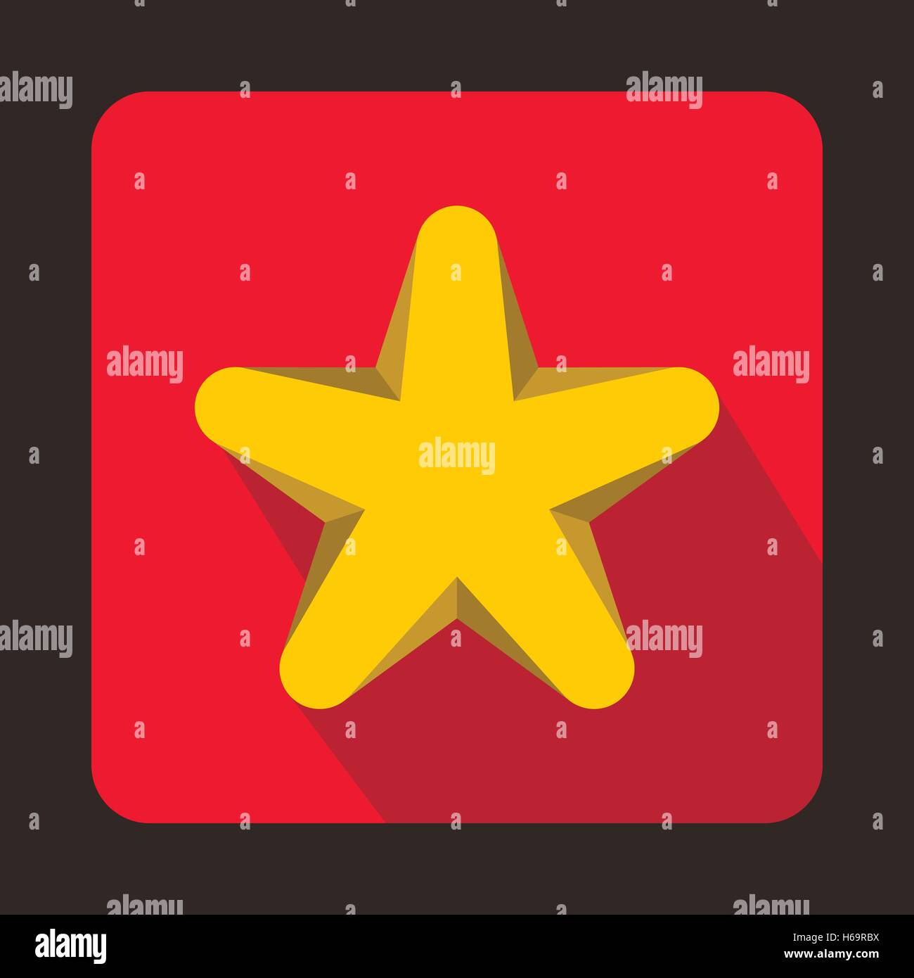 Yellow star icon in flat style Stock Vector Image & Art - Alamy