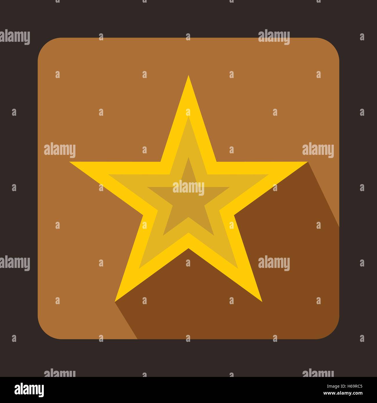 Golden star icon in flat style Stock Vector Image & Art - Alamy