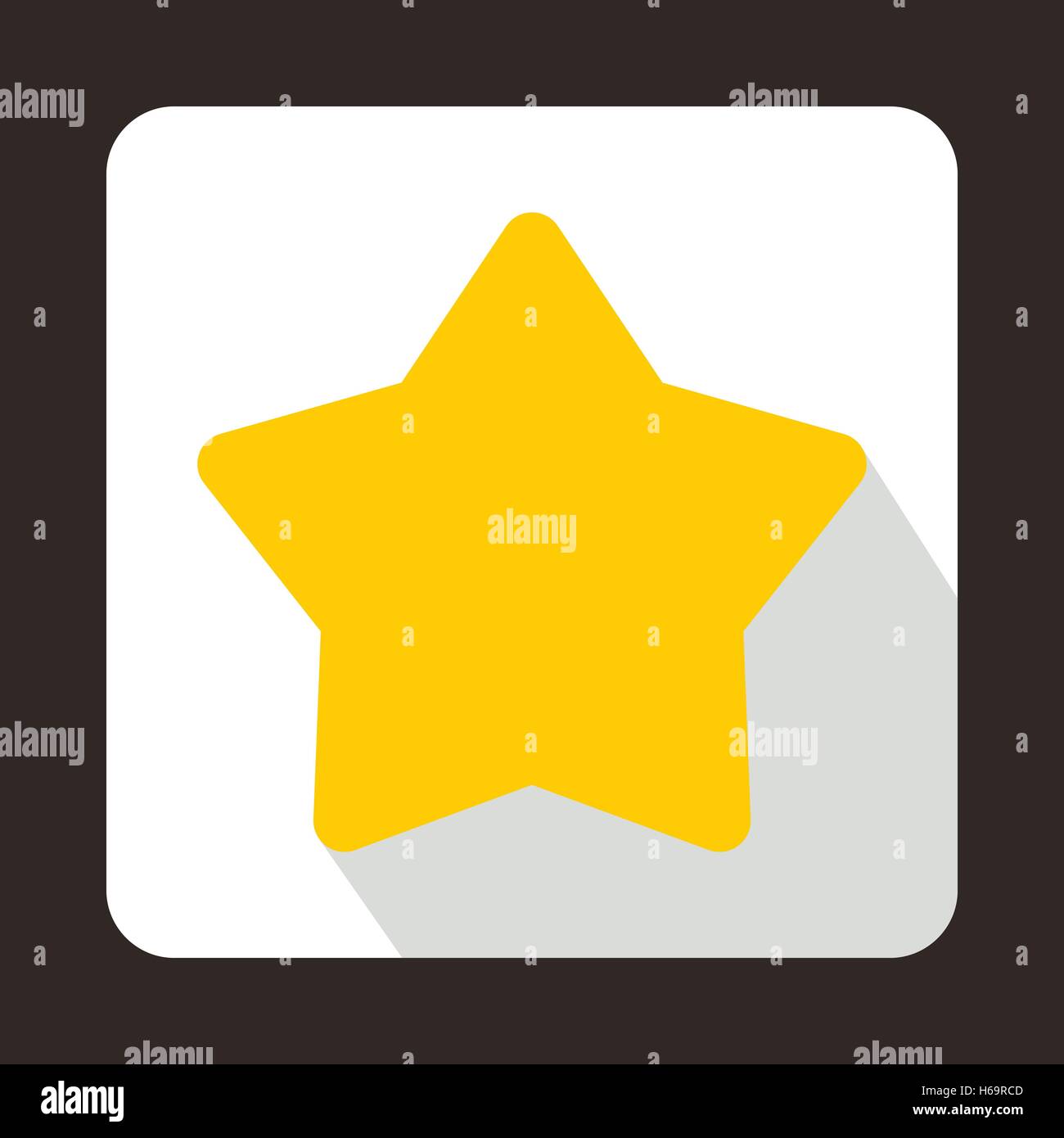 Yellow star icon in flat style Stock Vector Image & Art - Alamy