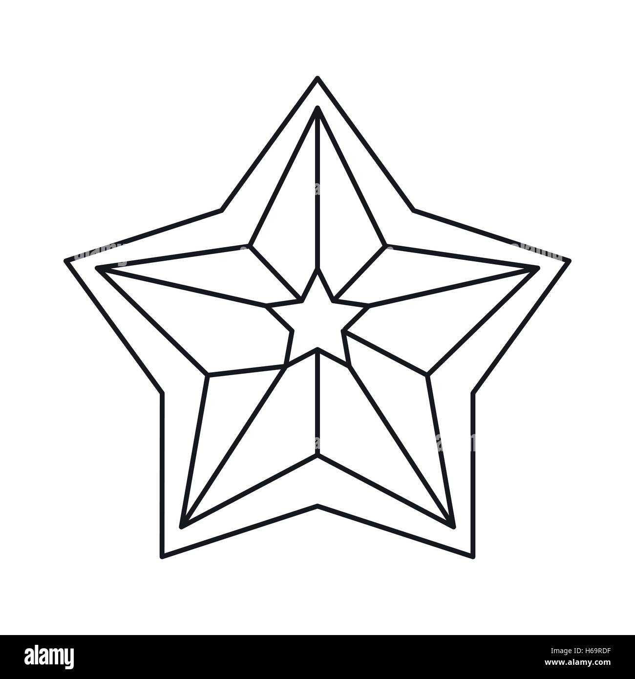 Star icon, outline style Stock Vector Image & Art - Alamy