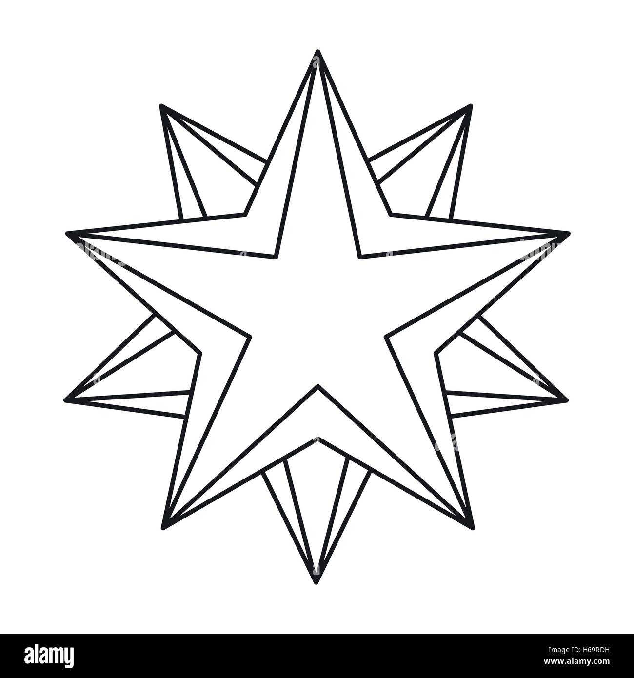 Star icon, outline style Stock Vector Image & Art - Alamy