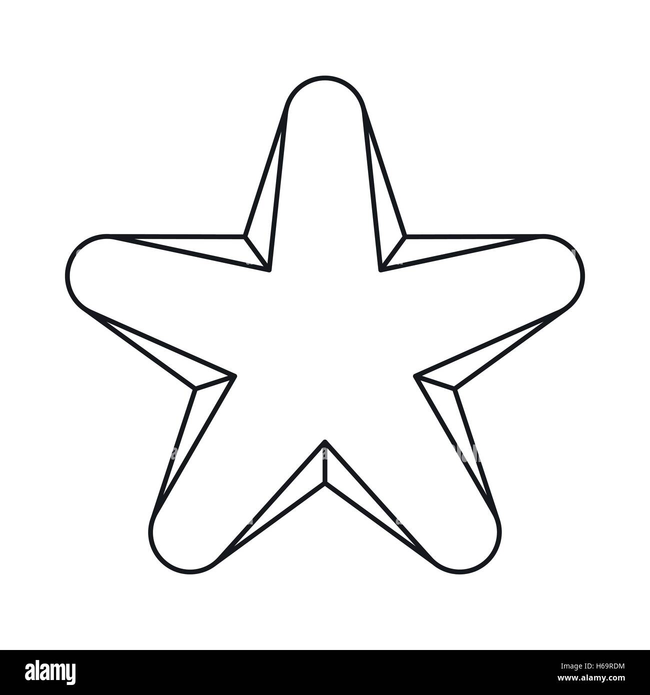 Star icon, outline style Stock Vector Image & Art - Alamy