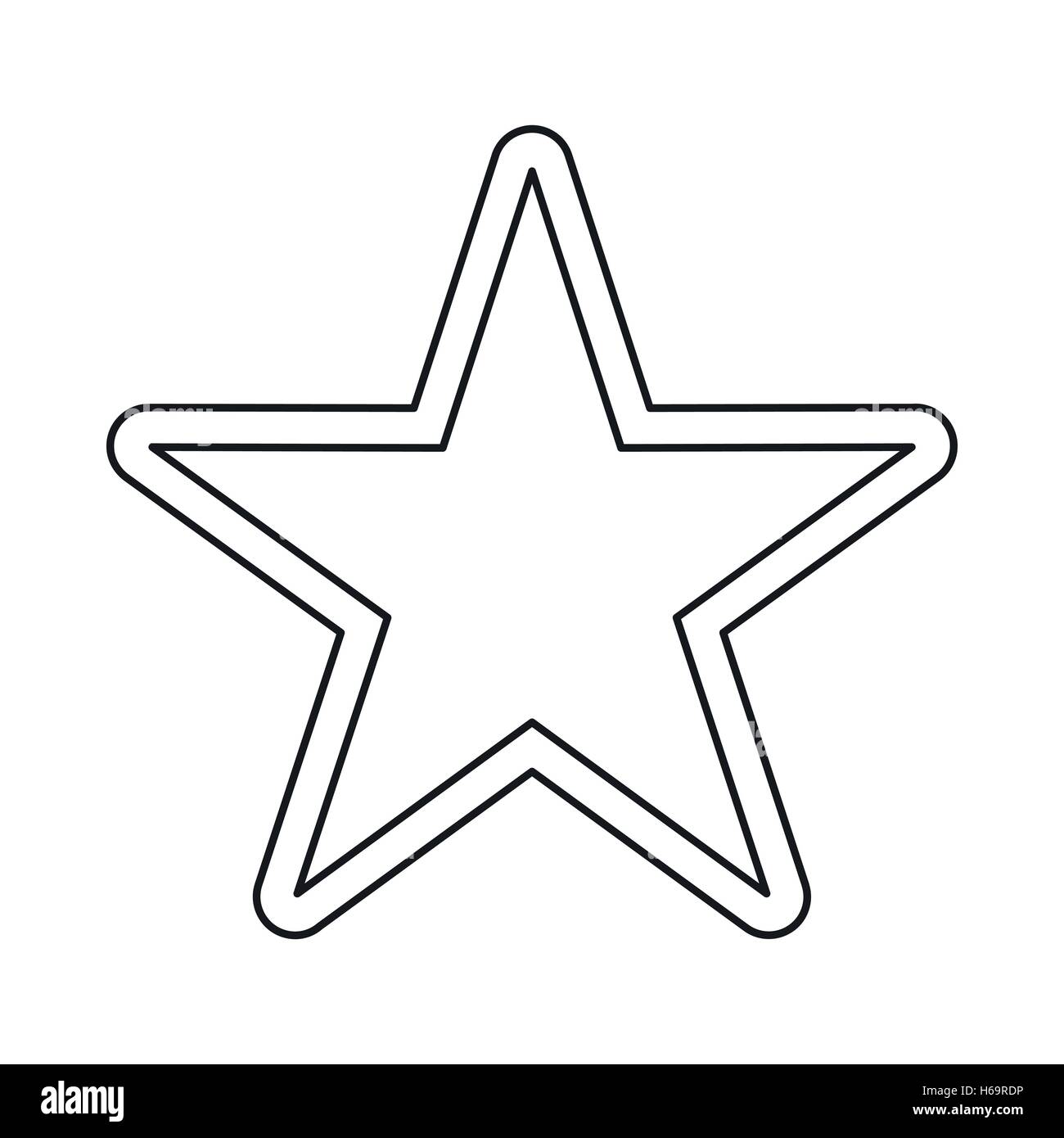 Star icon, outline style Stock Vector Image & Art - Alamy