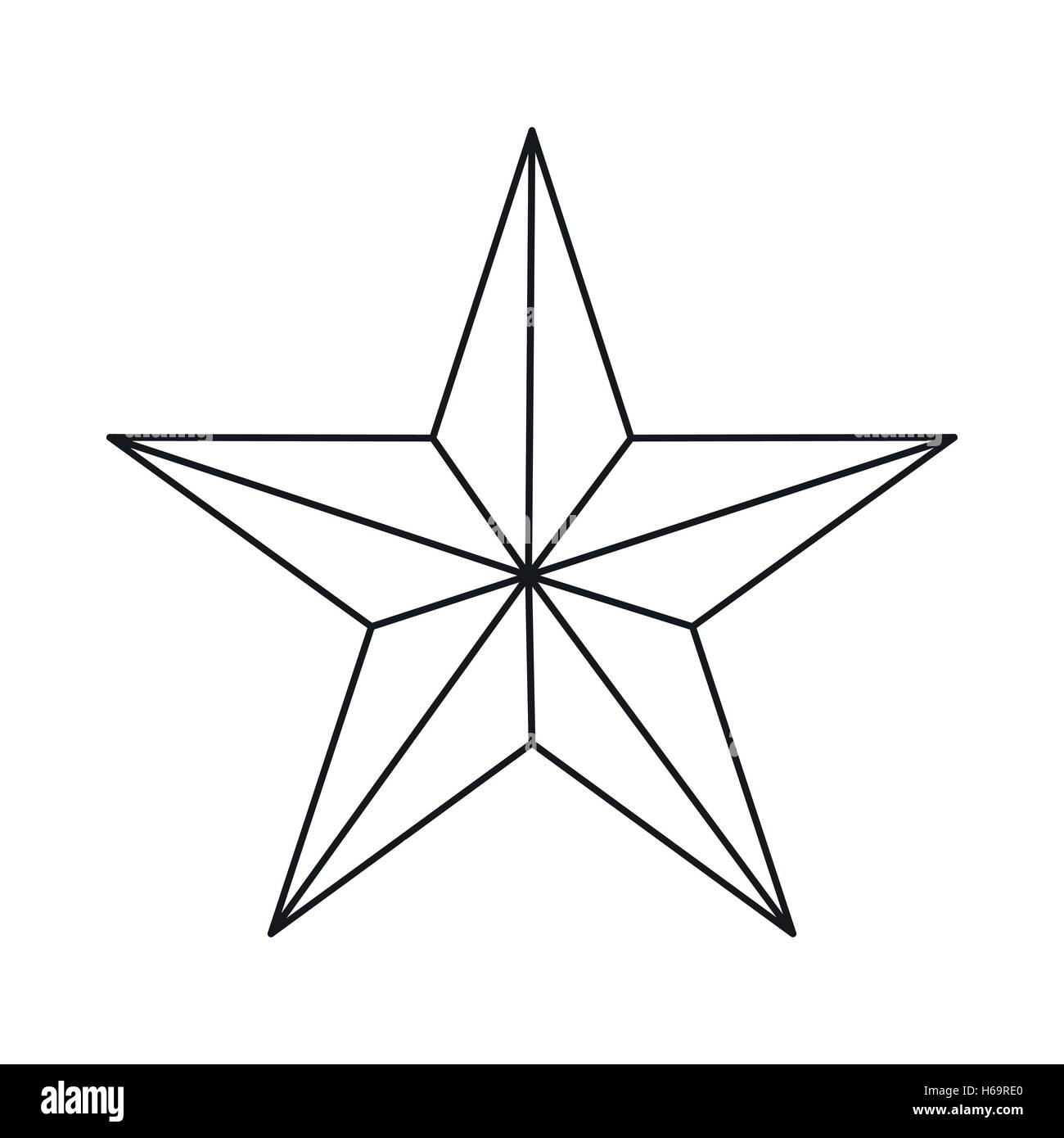 Star icon, outline style Stock Vector Image & Art - Alamy
