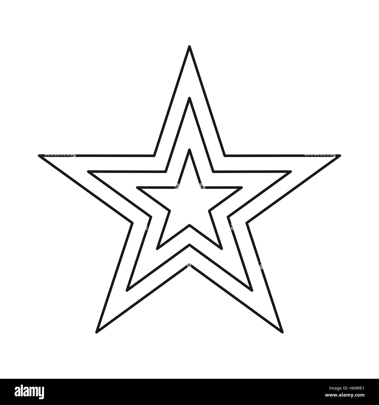 Star icon, outline style Stock Vector Image & Art - Alamy