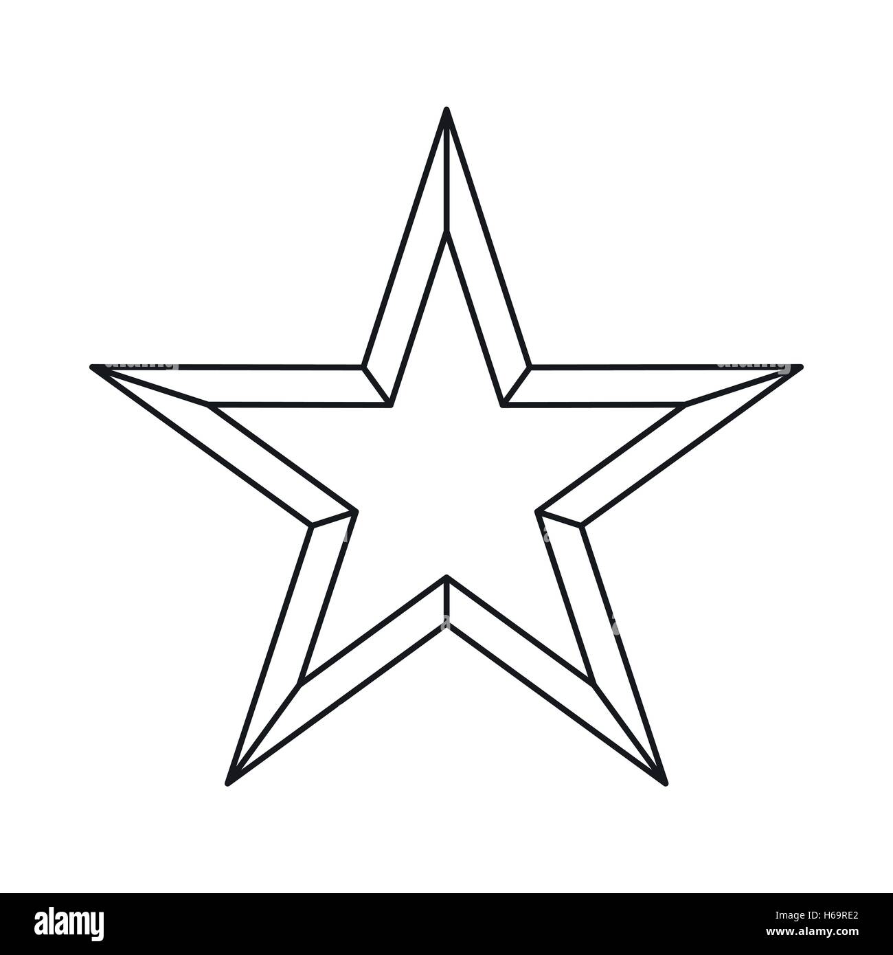 Star icon, outline style Stock Vector Image & Art - Alamy