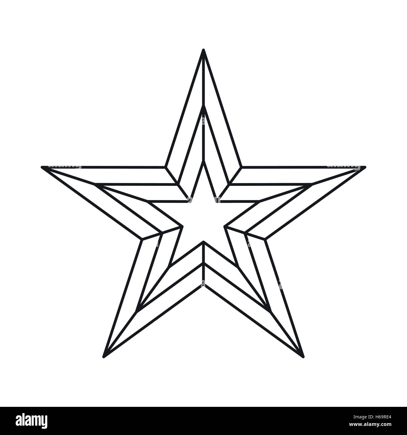 Star icon, outline style Stock Vector Image & Art - Alamy