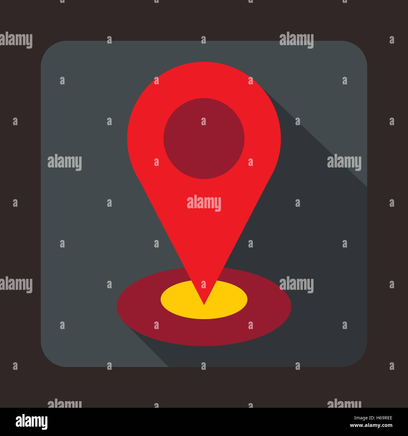 Map pointer icon in flat style Stock Vector Image & Art - Alamy