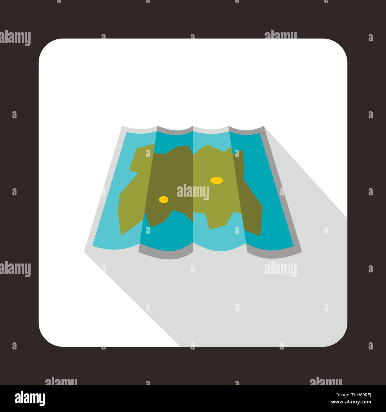 Map icon in flat style Stock Vector Image & Art - Alamy