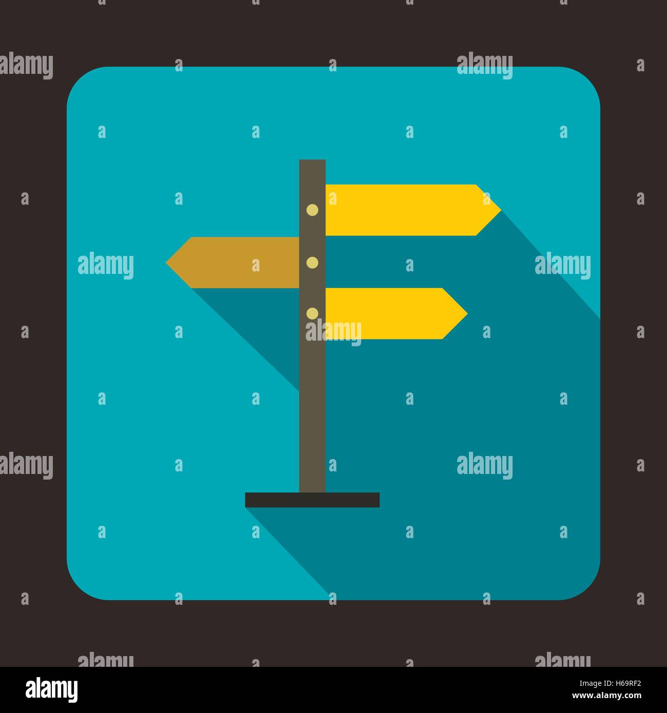 Direction signs icon in flat style Stock Vector Image & Art - Alamy