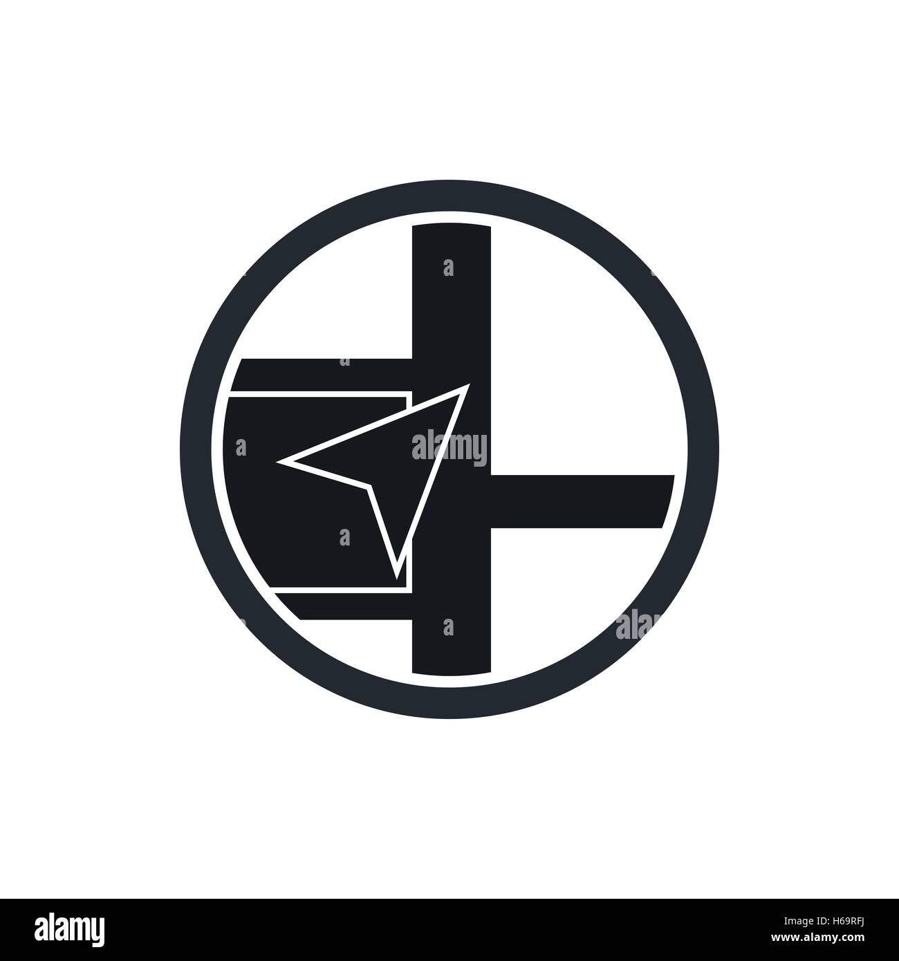 Map navigation icon, simple style Stock Vector Image & Art - Alamy