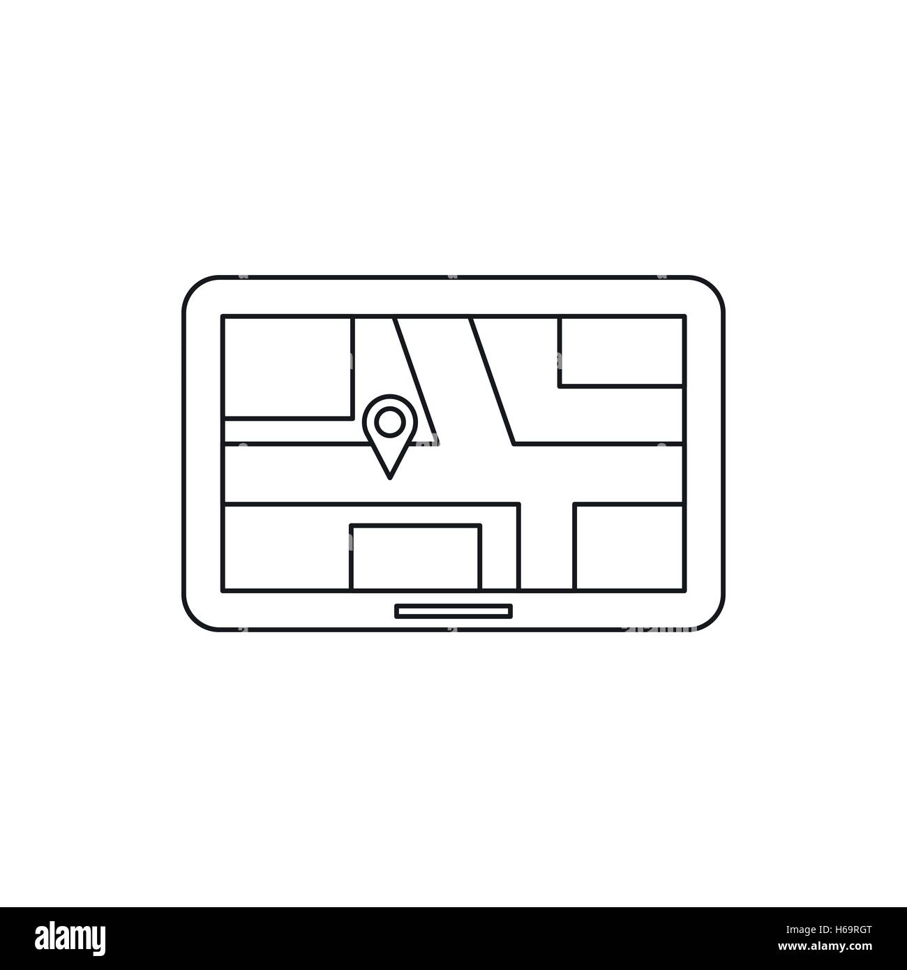 Navigation icon, outline style Stock Vector Image & Art - Alamy