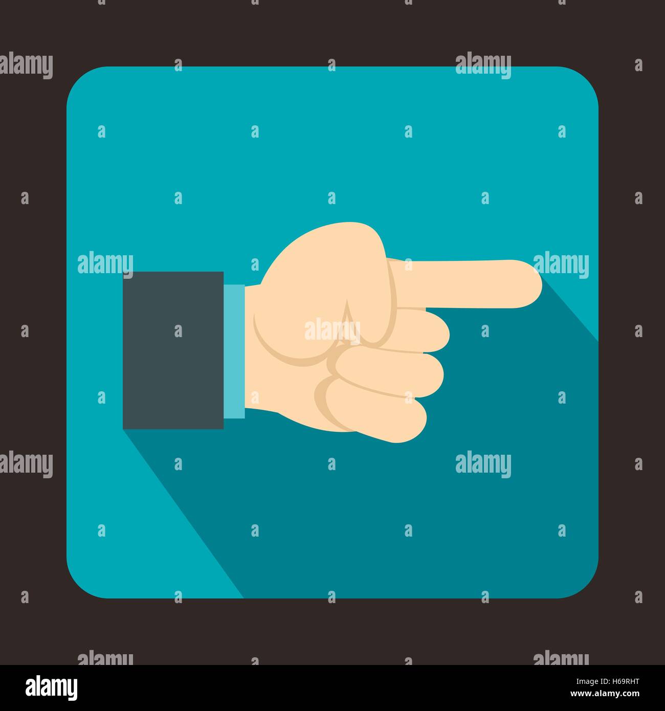 Pointing hand gesture icon, flat style Stock Vector Image & Art - Alamy