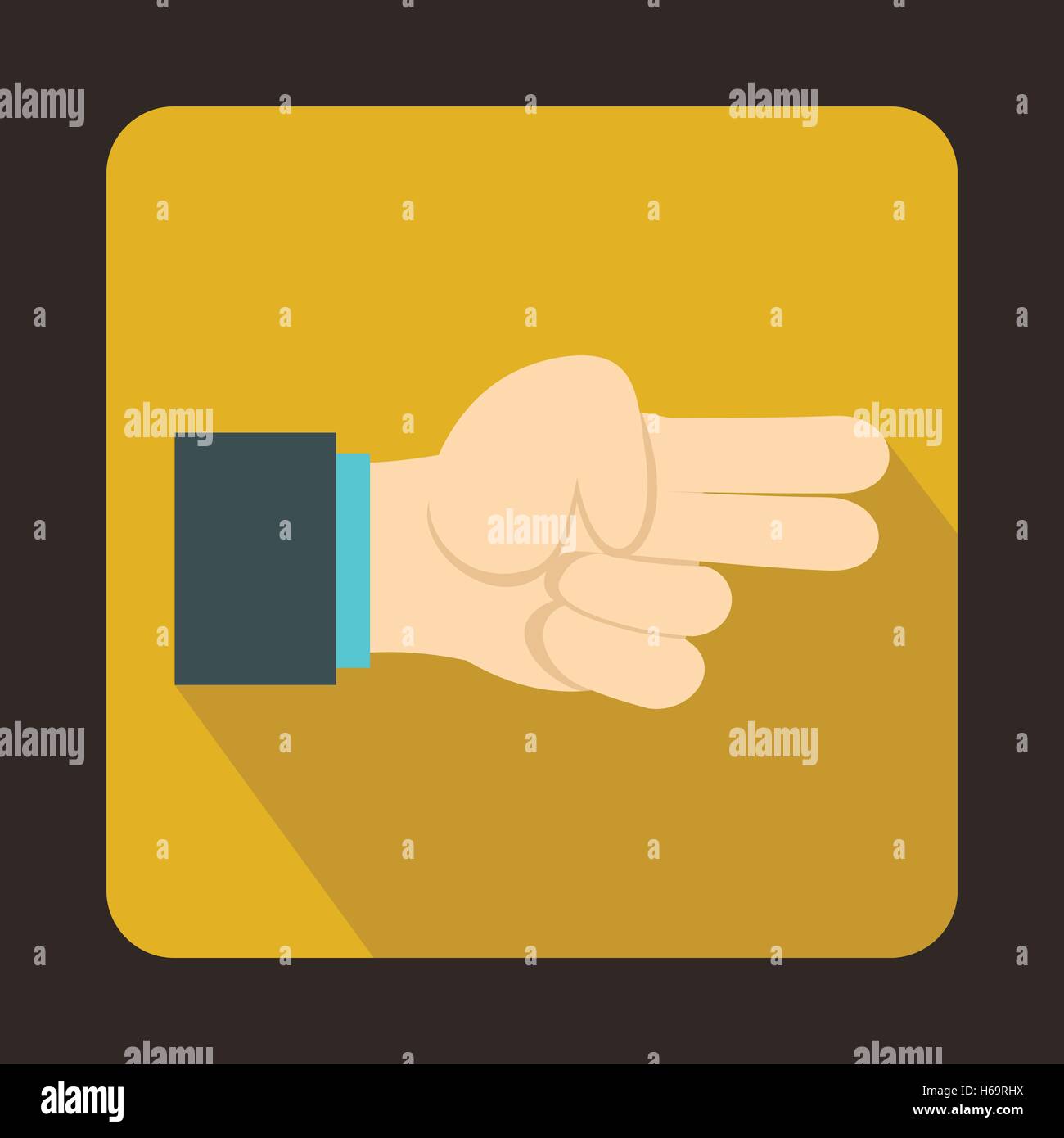 Hand showing two fingers icon Stock Vector Image & Art - Alamy