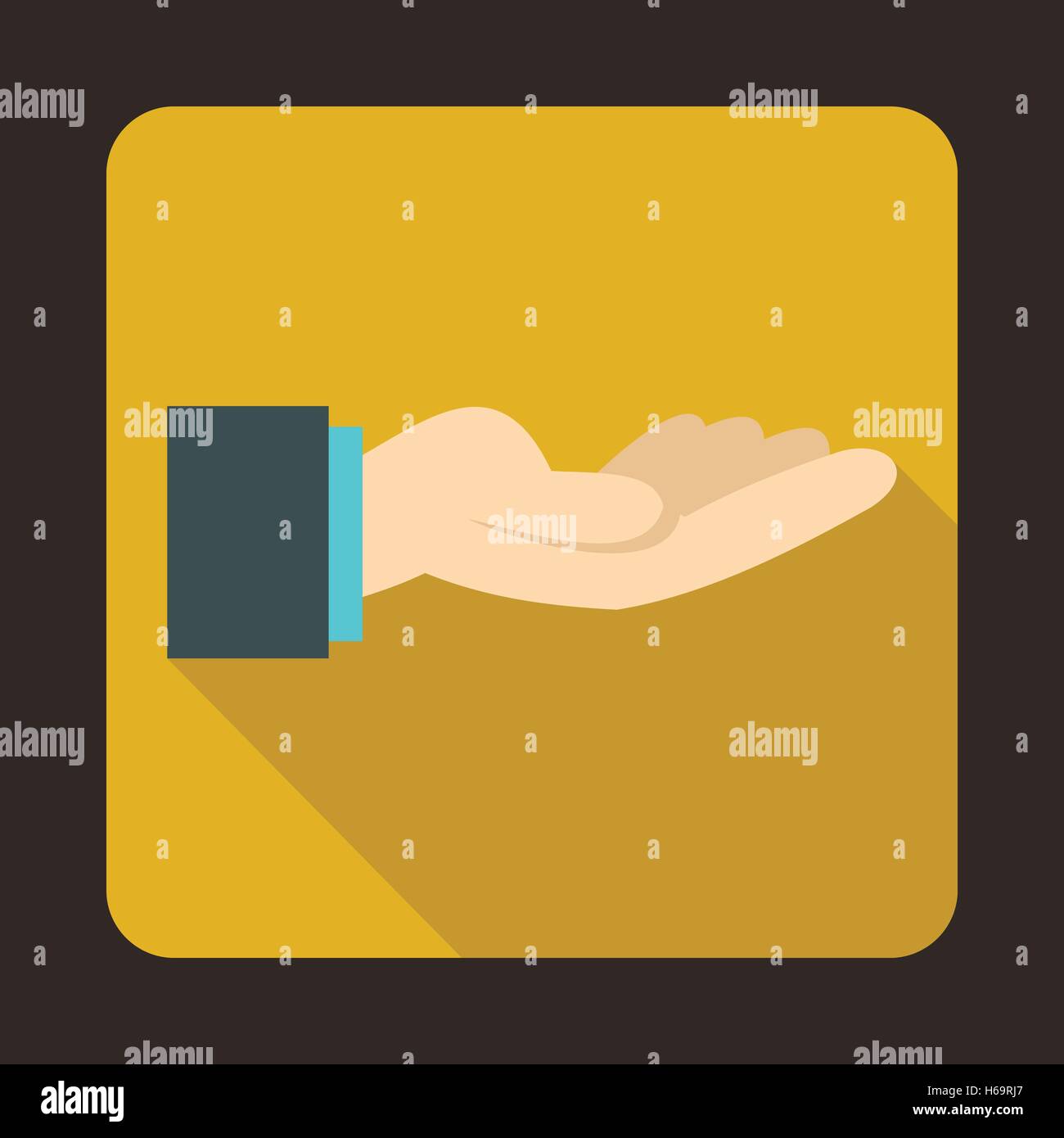 Outstretched hand gesture icon, flat style Stock Vector Image & Art - Alamy