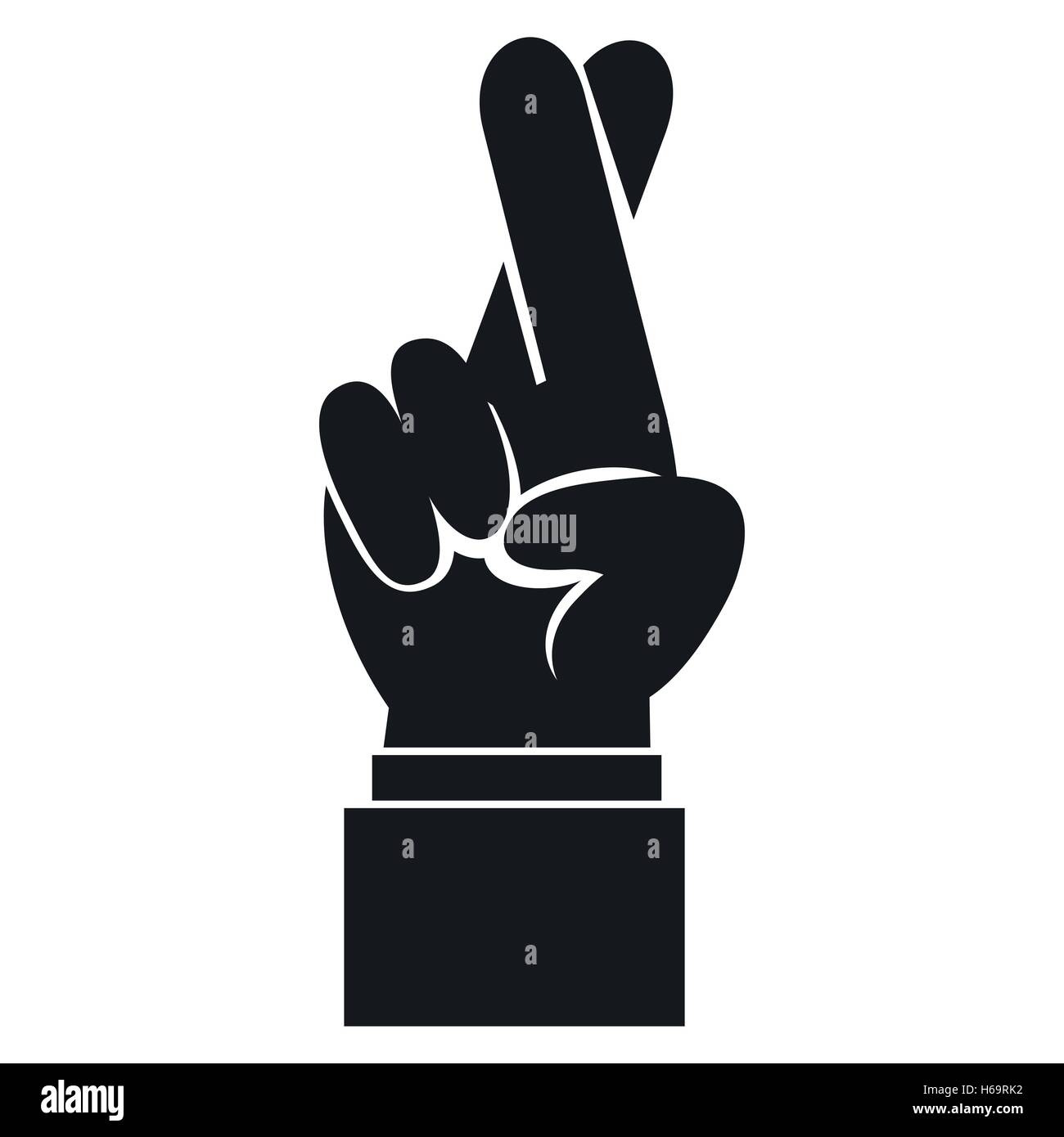 Fingers crossed icon, simple style Stock Vector Image & Art - Alamy