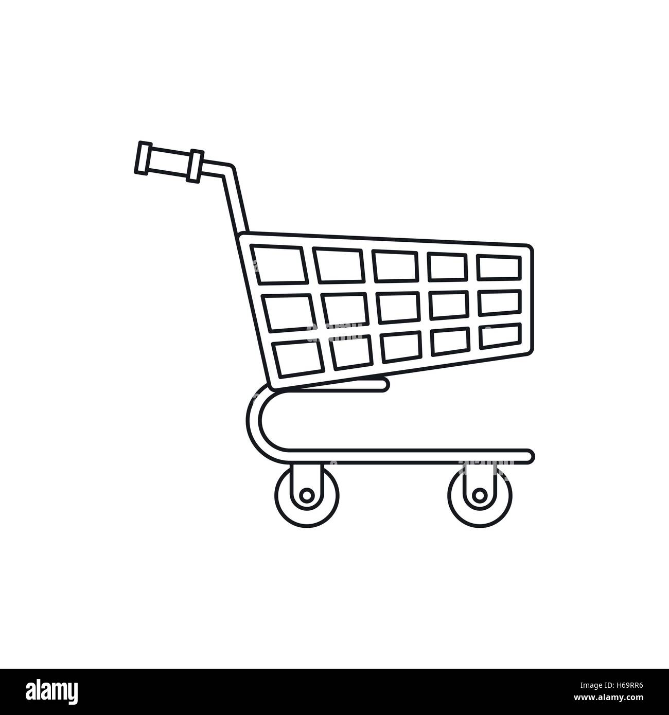 Shopping cart icon, outline style Stock Vector Image & Art - Alamy
