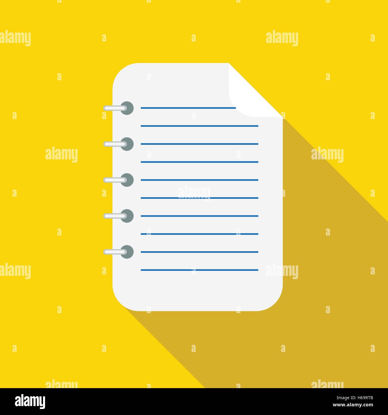 Lined sheet of paper icon, flat style Stock Vector Image & Art - Alamy