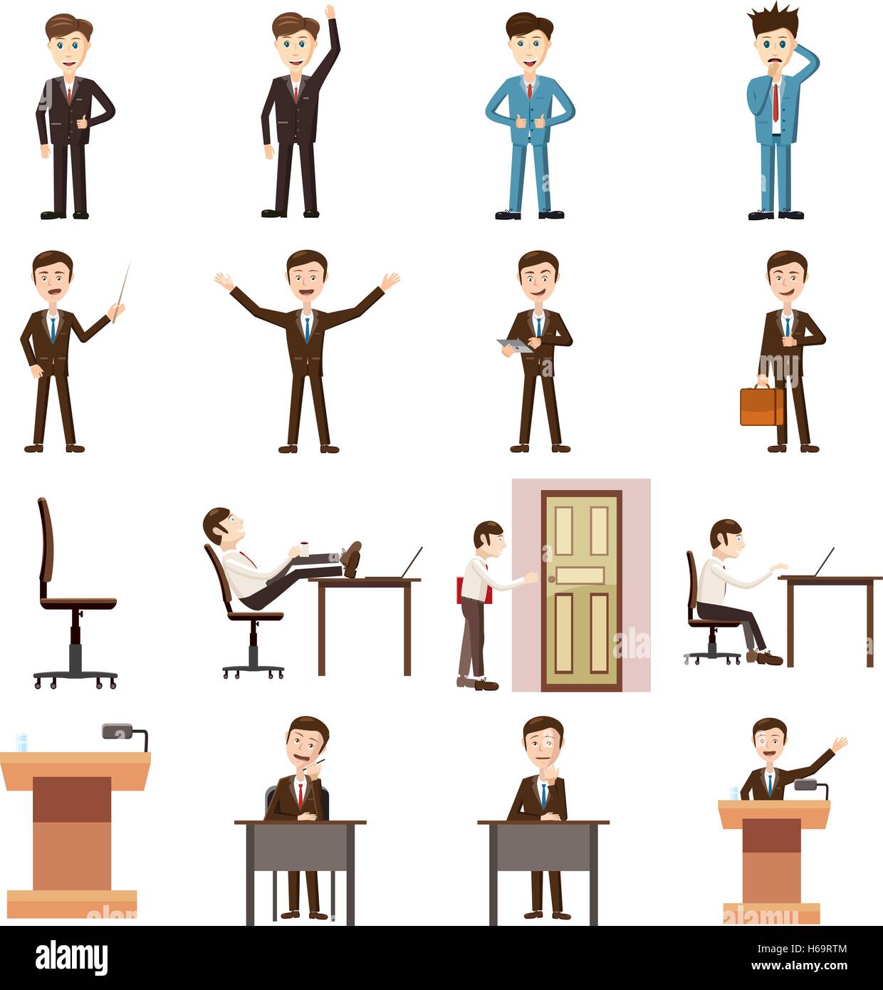 Business icons set, cartoon style Stock Vector Image & Art - Alamy