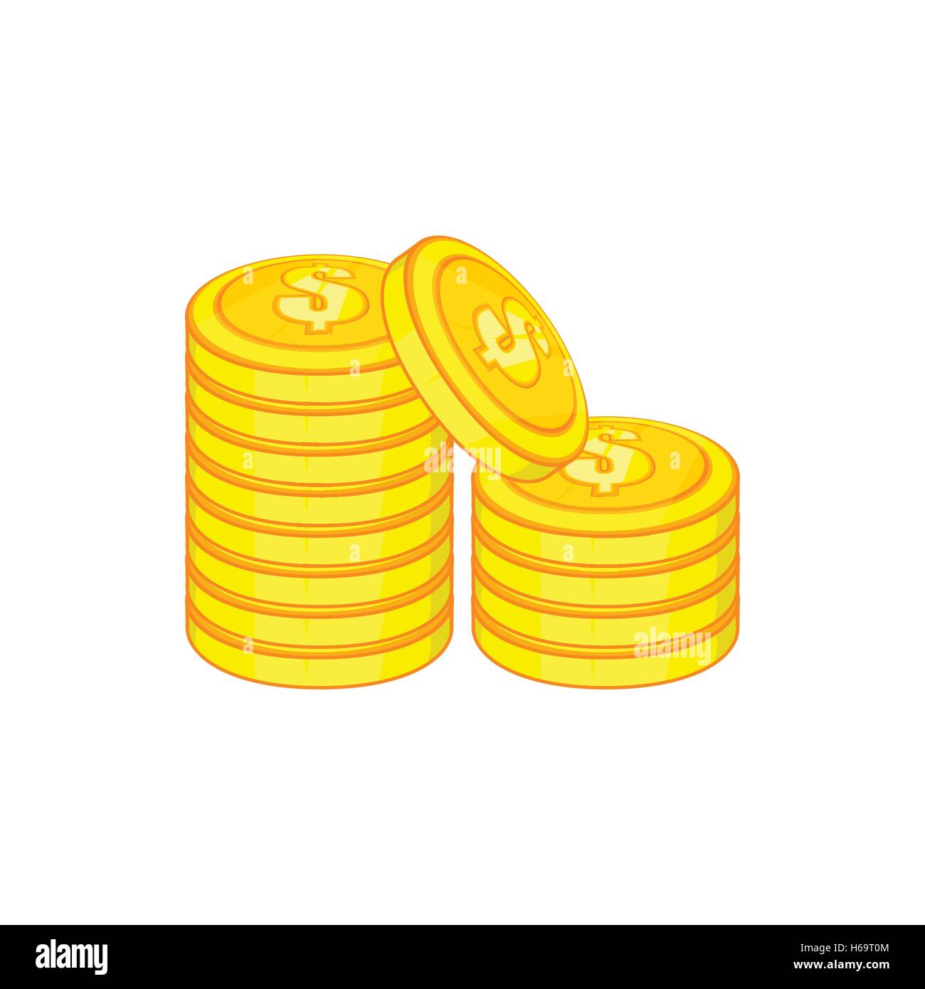 Stack of gold coins icon, cartoon style Stock Vector Image & Art - Alamy