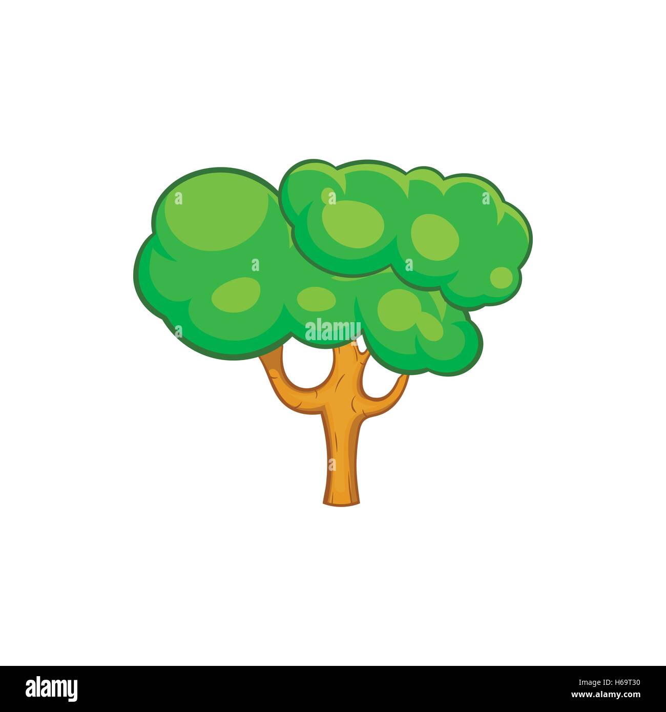 Green tree icon in cartoon style Stock Vector Image & Art - Alamy