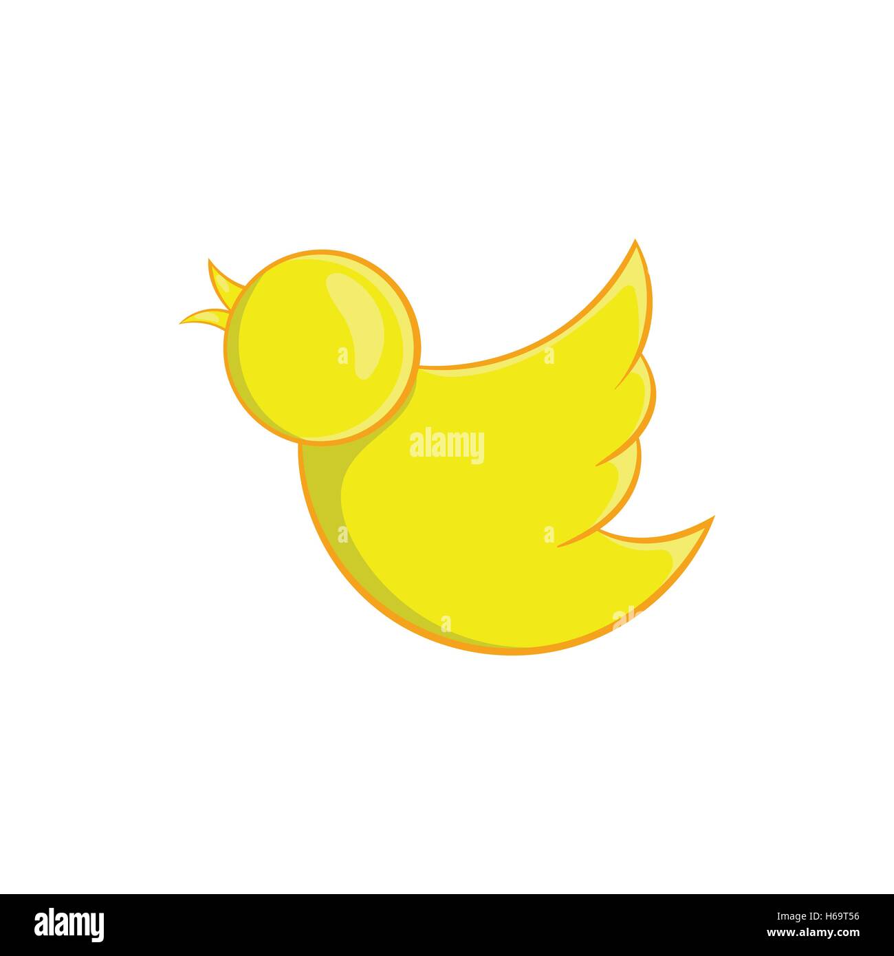 Yellow bird icon, cartoon style Stock Vector Image & Art - Alamy