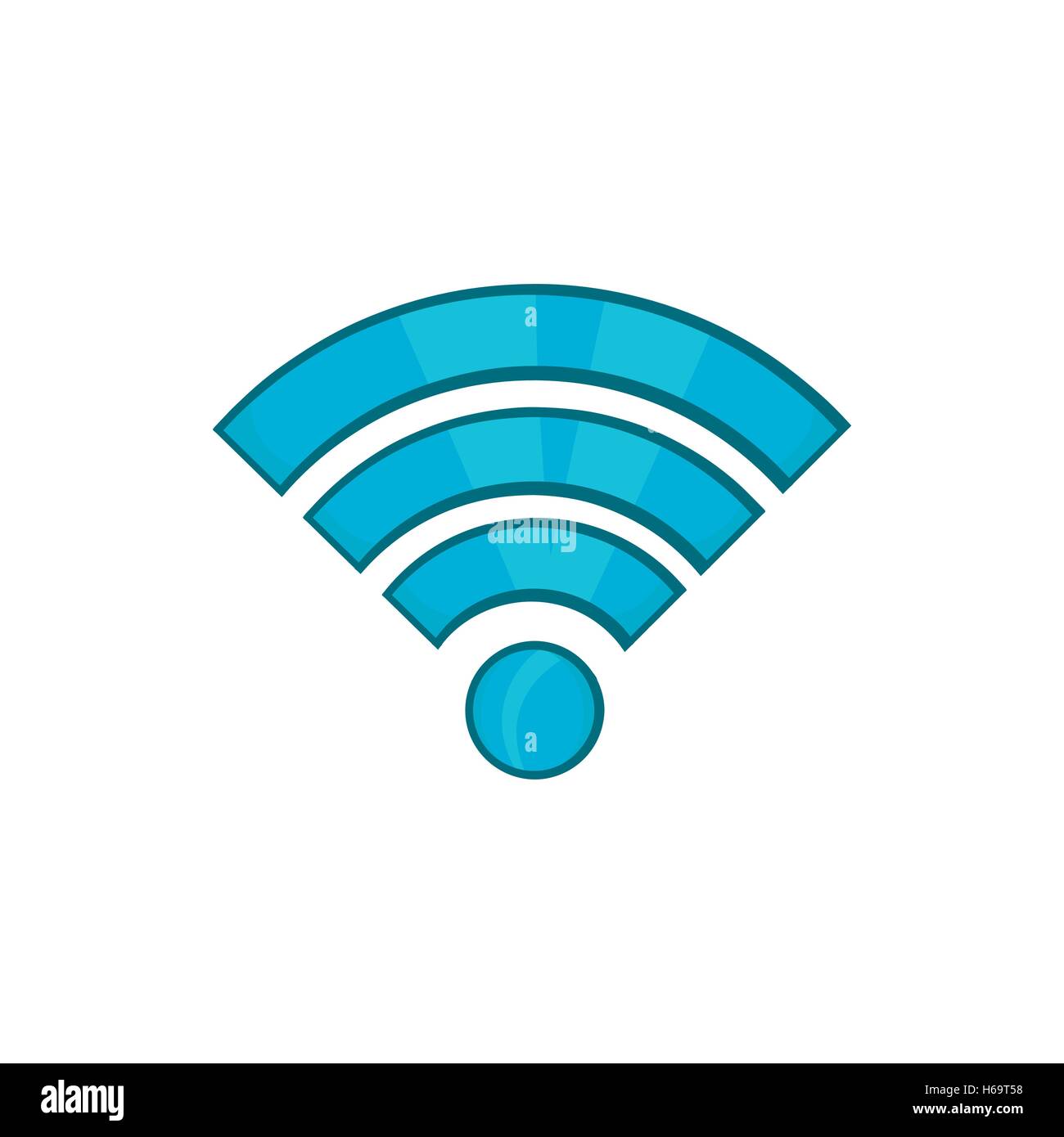 Wi-fi icon, cartoon style Stock Vector Image & Art - Alamy