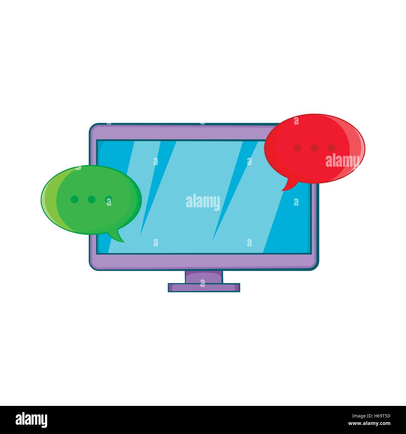 Messages on computer icon, cartoon style Stock Vector Image & Art - Alamy