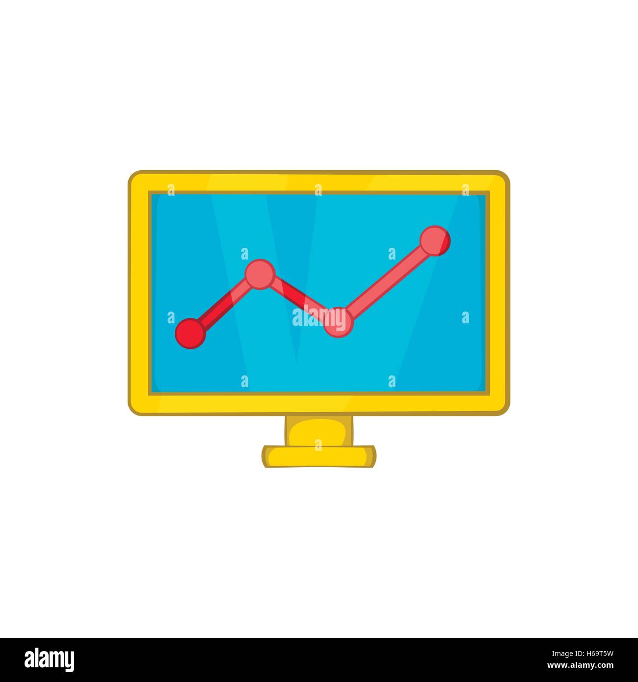 Statistics on monitor icon, cartoon style Stock Vector Image & Art - Alamy
