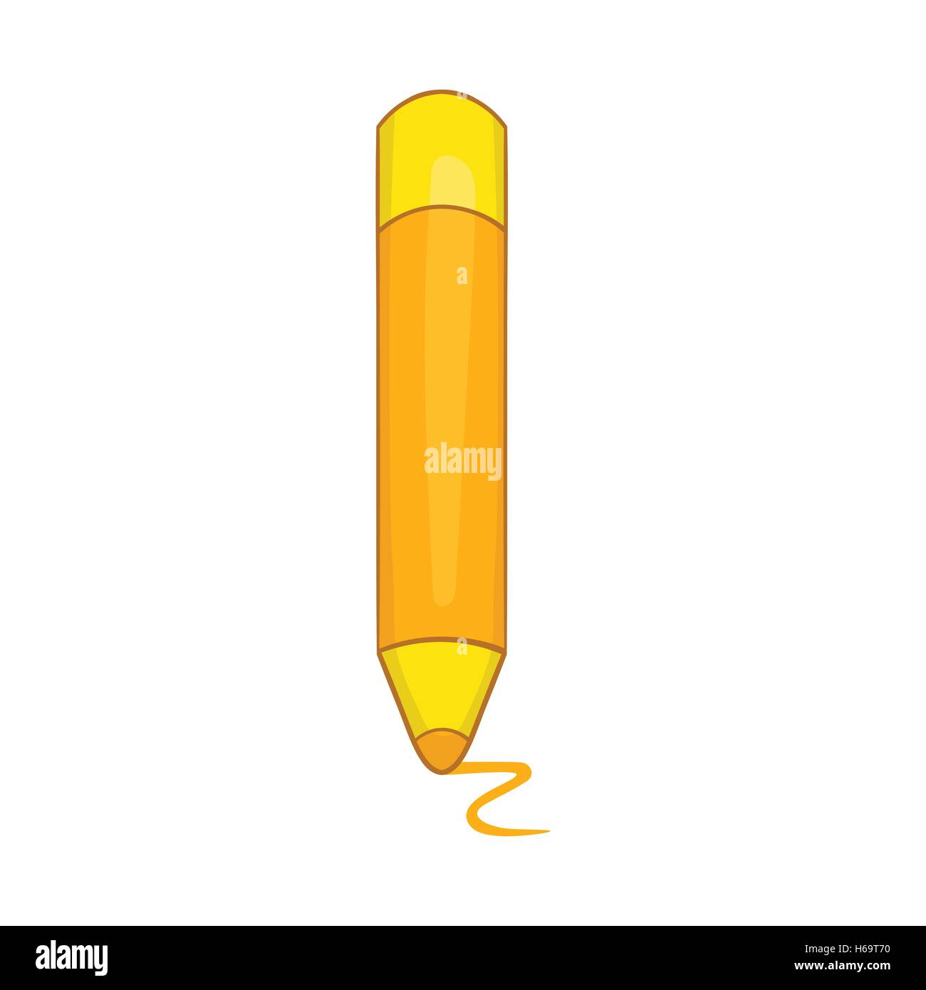 Yellow pencil icon, cartoon style Stock Vector Image & Art - Alamy