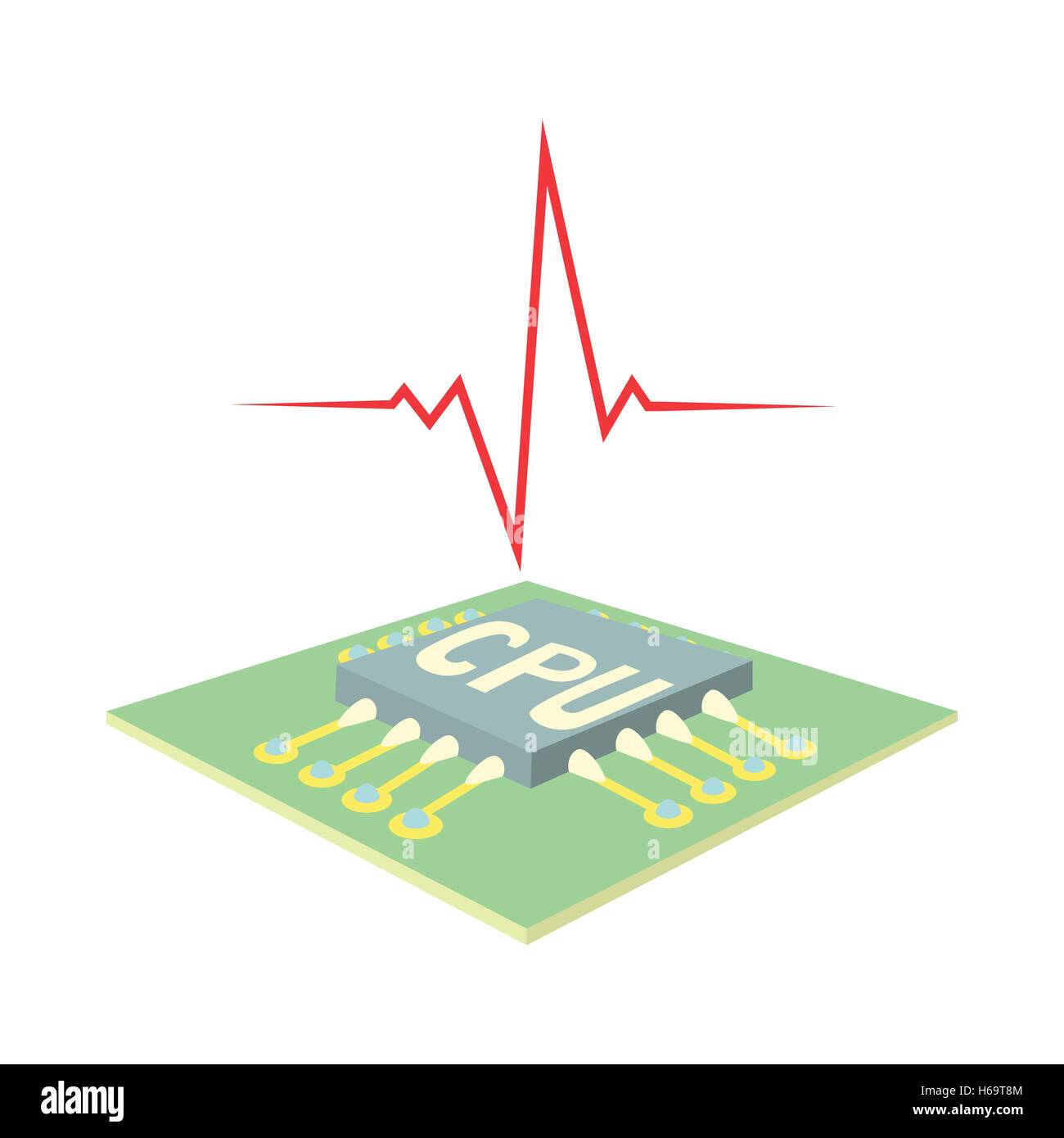 High CPU temperature icon, cartoon style Stock Vector Image & Art - Alamy