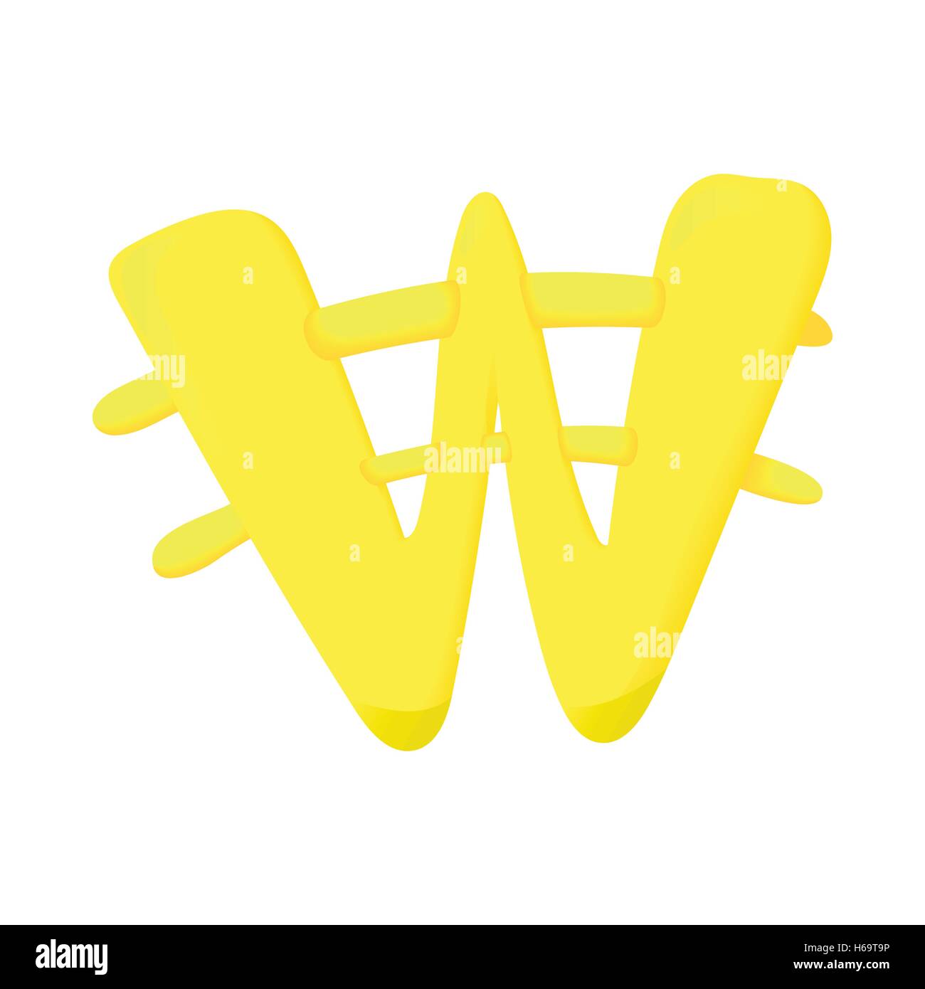 Sign won icon, cartoon style Stock Vector Image & Art - Alamy