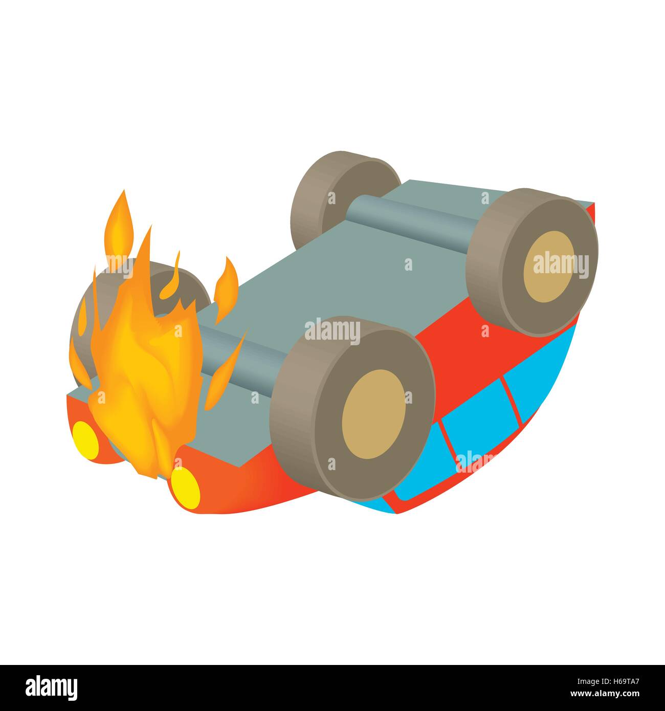Car is on fire icon, cartoon style Stock Vector Image & Art - Alamy