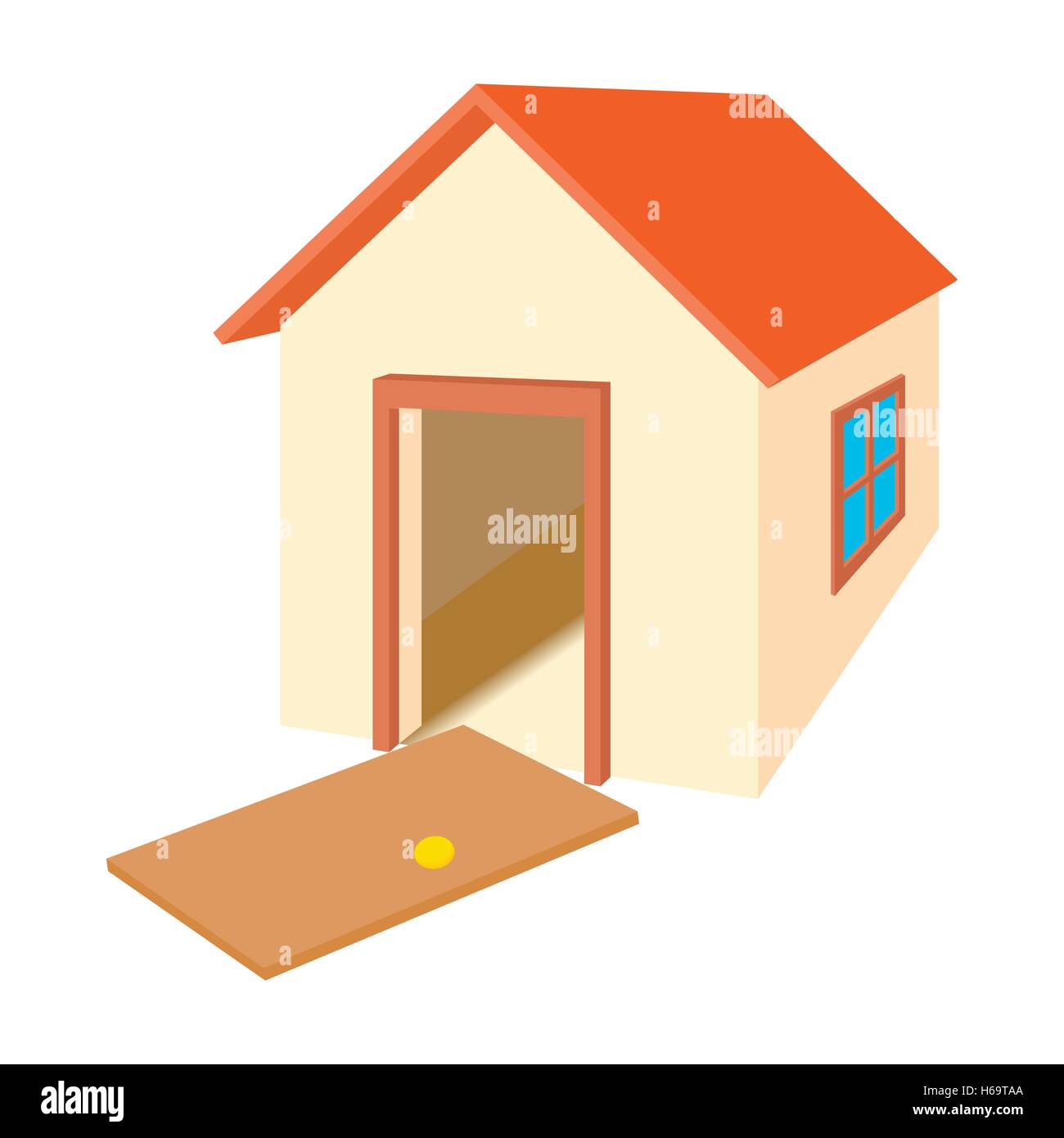 Brick building broken window Stock Vector Images - Alamy