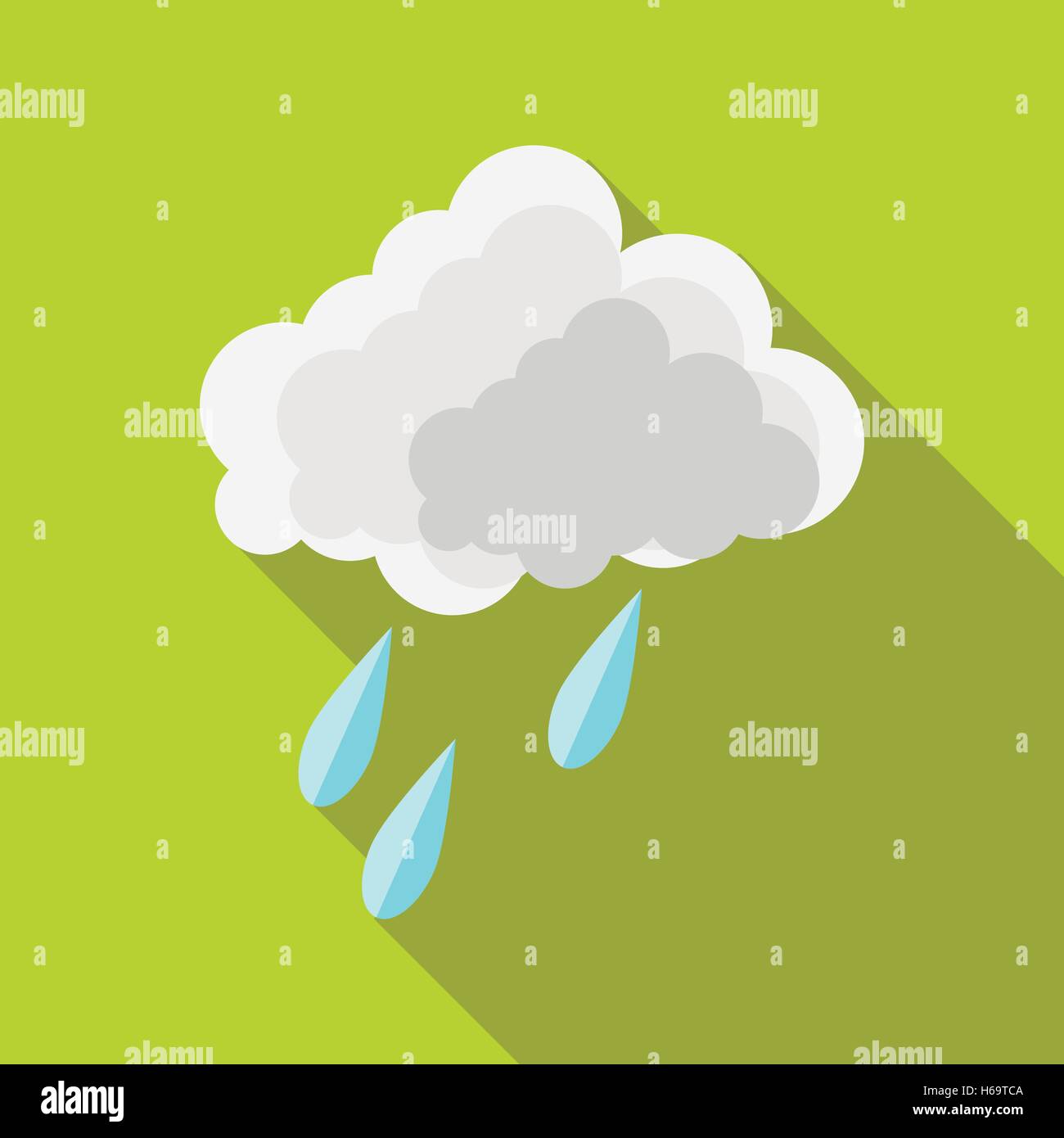 Cloud and rain drops icon in flat style Stock Vector Image & Art - Alamy