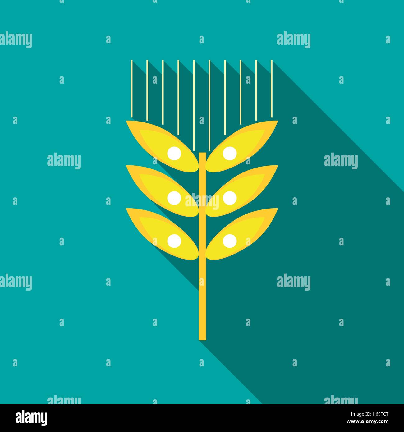 Wheat ear icon in flat style Stock Vector Image & Art - Alamy