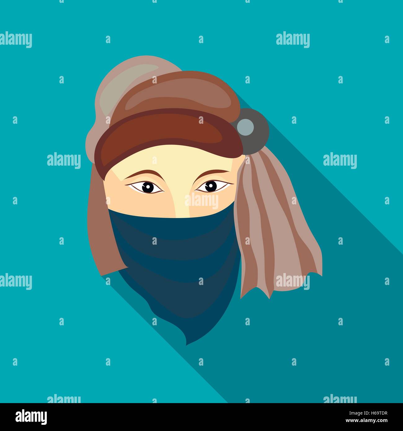 Muslim man icon in flat style Stock Vector Image & Art - Alamy