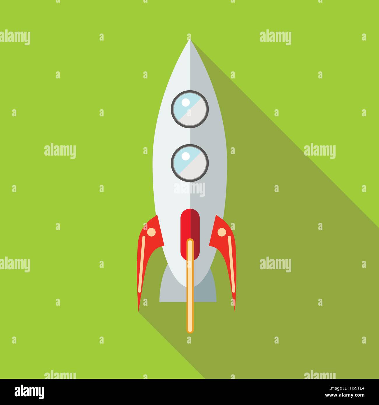 Space rocket icon in flat style Stock Vector Image & Art - Alamy